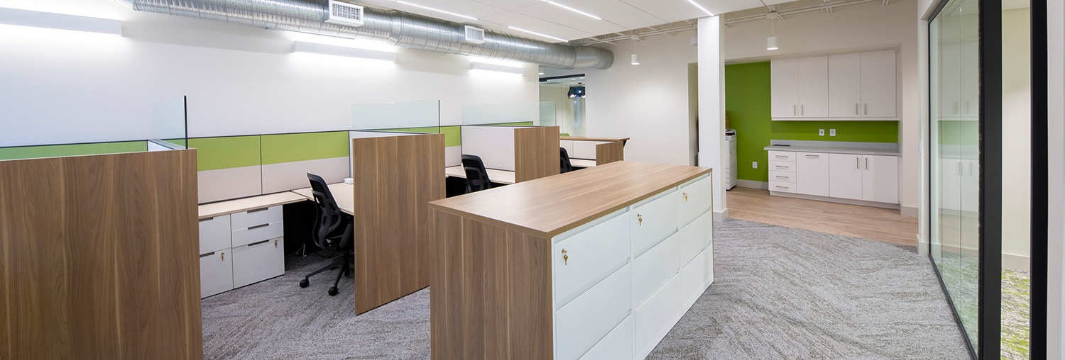 Wellness-focused workplace interior design for Vestcor